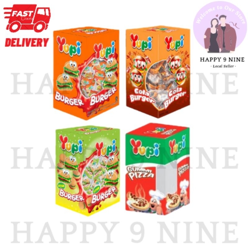 Yupi Mini Gummy Yupi Gummies Yupi Burger Yupi Pizza Sour Burger Mini ...