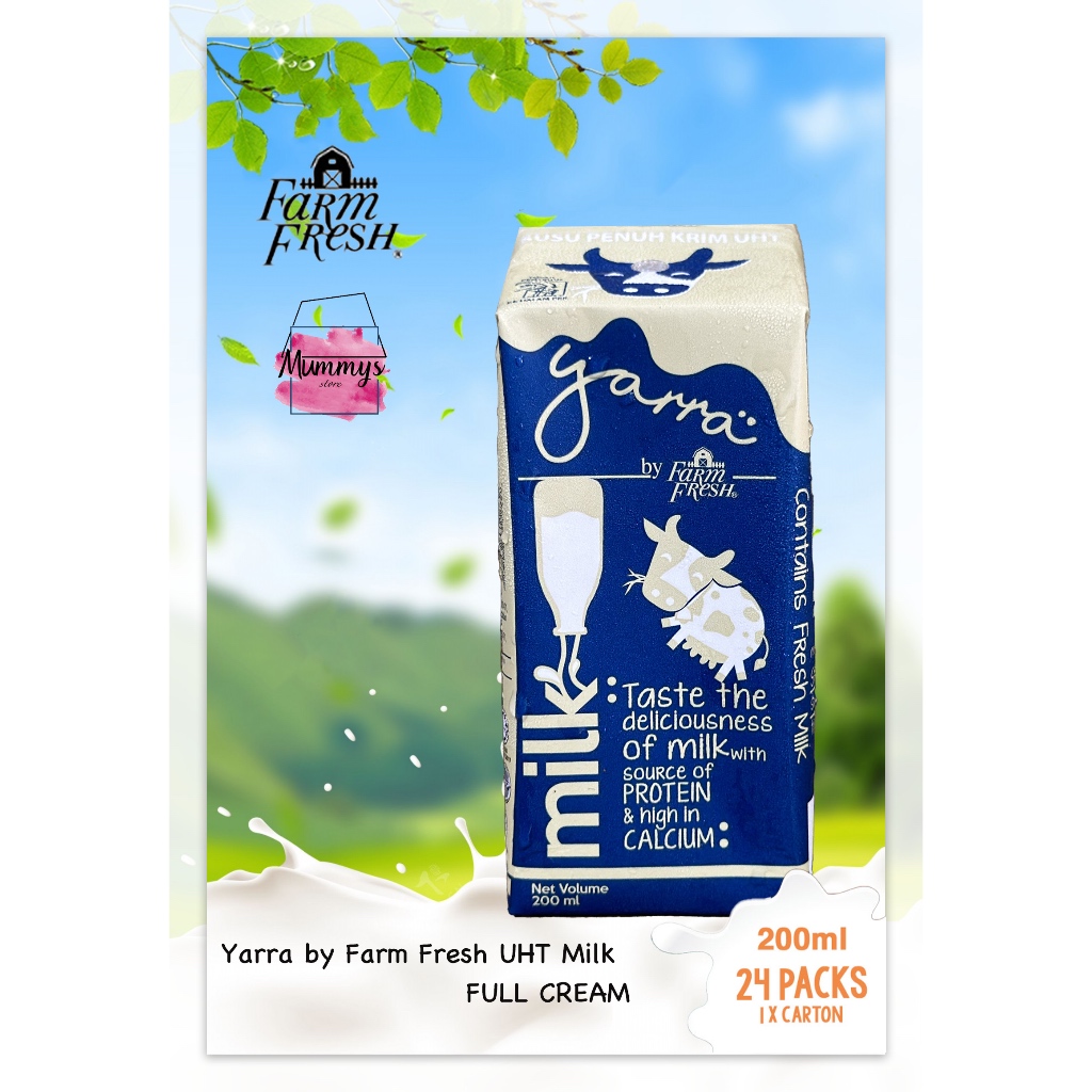 Yarra By Farm Fresh UHT Full Cream Milk 200ml x 24 Packs | Shopee Malaysia