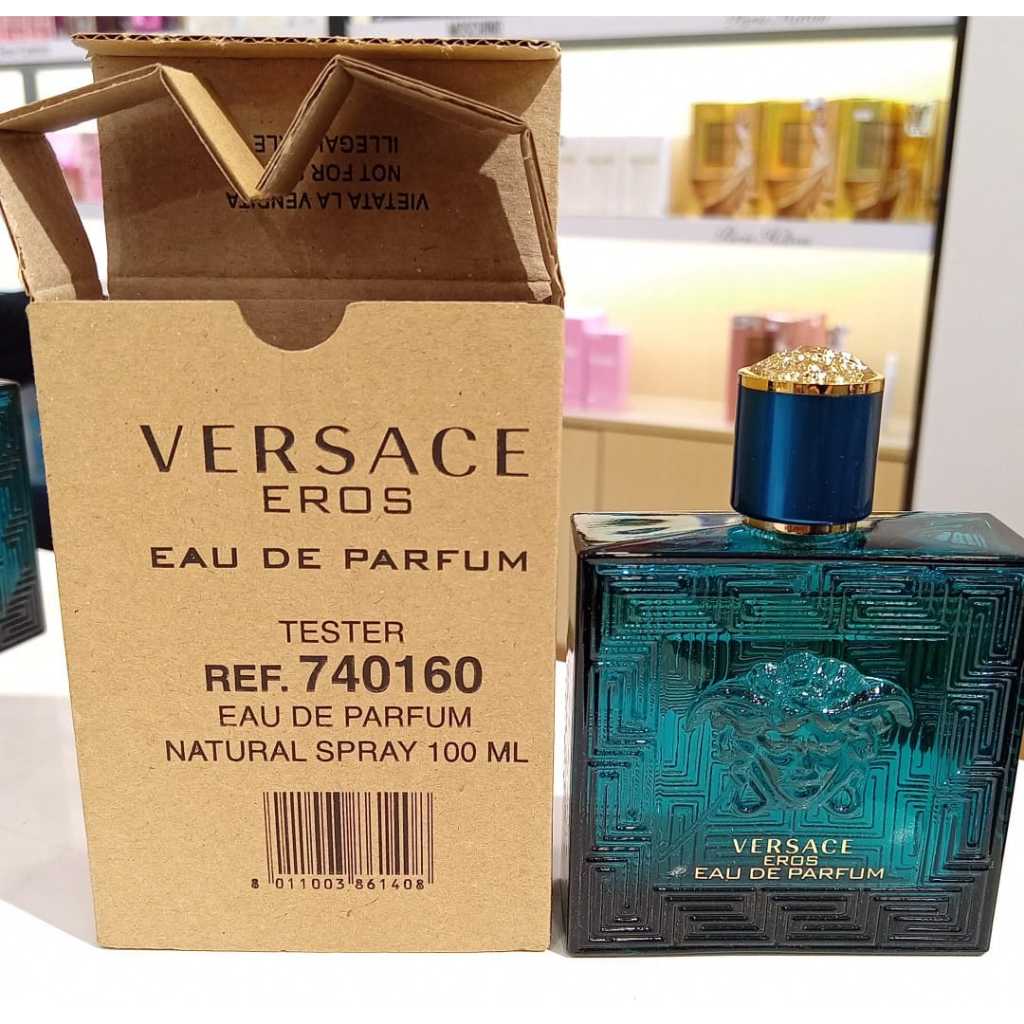 ORIGINAL Versace Eros Eau De Parfum 100ml EDP TESTER Perfume | Shopee ...
