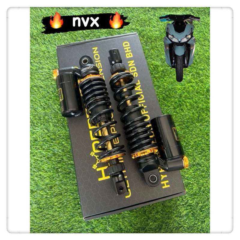 HYPERTECH 100% ORIGINAL ABSOBER YAMAHA NVX V1 V2 305MM 285MM BLACK ...