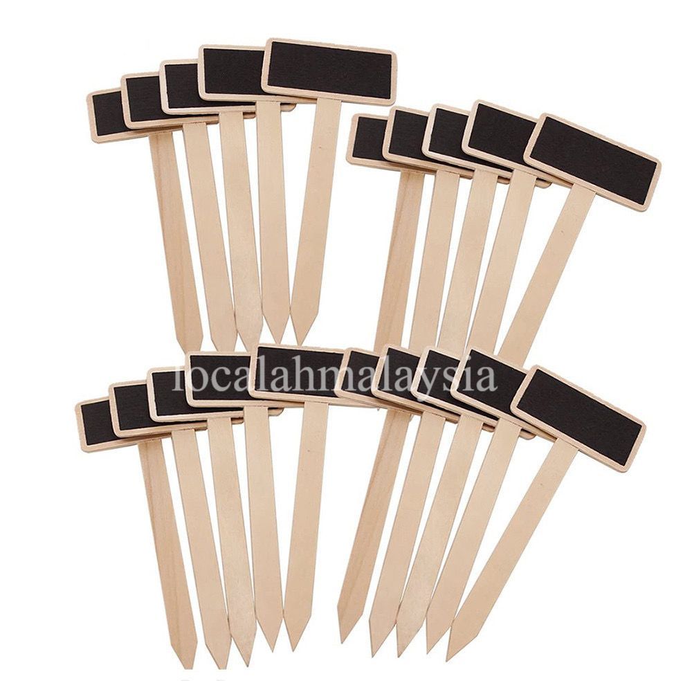 Wooden mini T-Shape Label Tags Chalk Display Deco | Shopee Malaysia