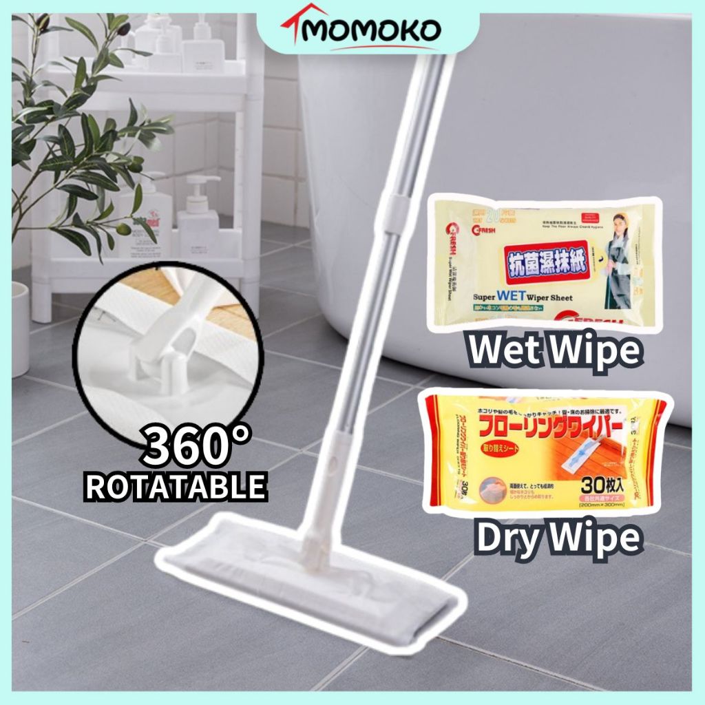 Mop Tisu Pakai Buang Wet Dry Wipe Tissue Wipes Kertas Pengelap Lantai ...