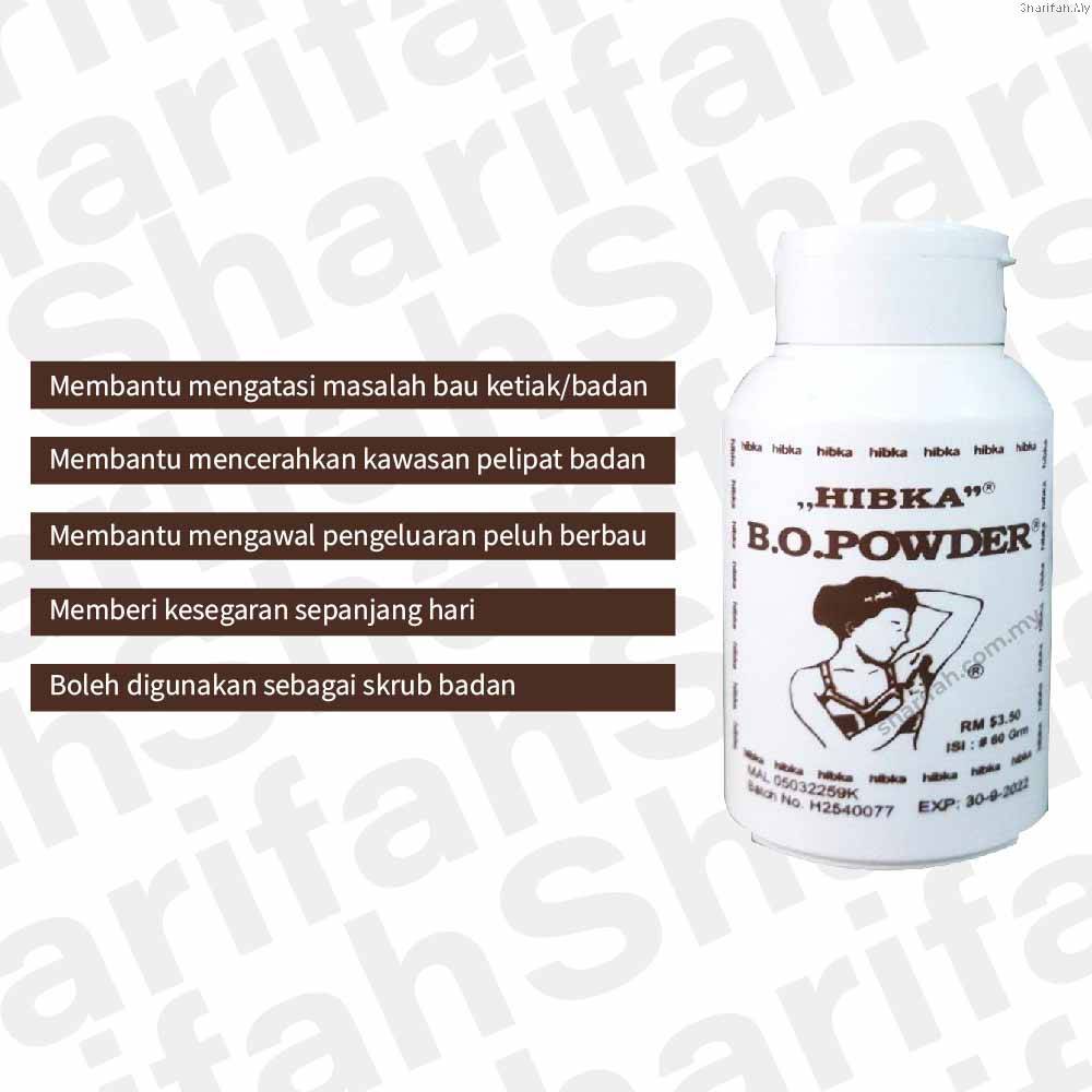 HIBKA B.O POWDER 60GM | ANTI BAU BADAN 💯 ORIGINAL HQ | Shopee Malaysia