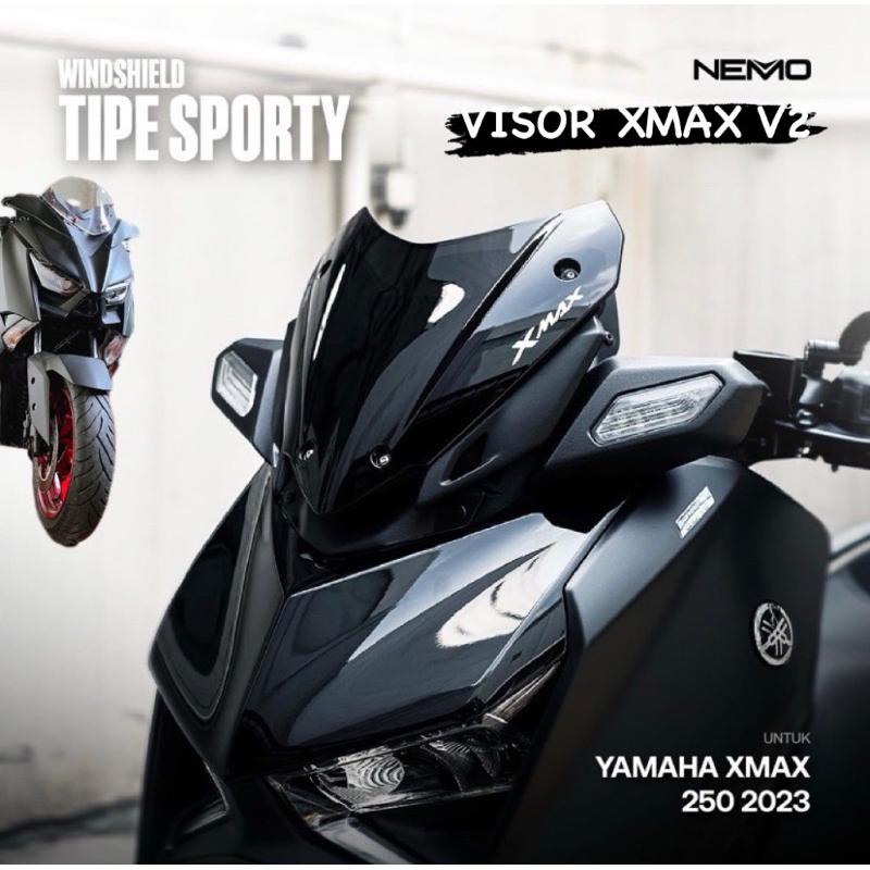 Xmax V2 NEMO Euro Sport Windshield Yamaha Xmax 2023 XMAX250 Visor Euro ...