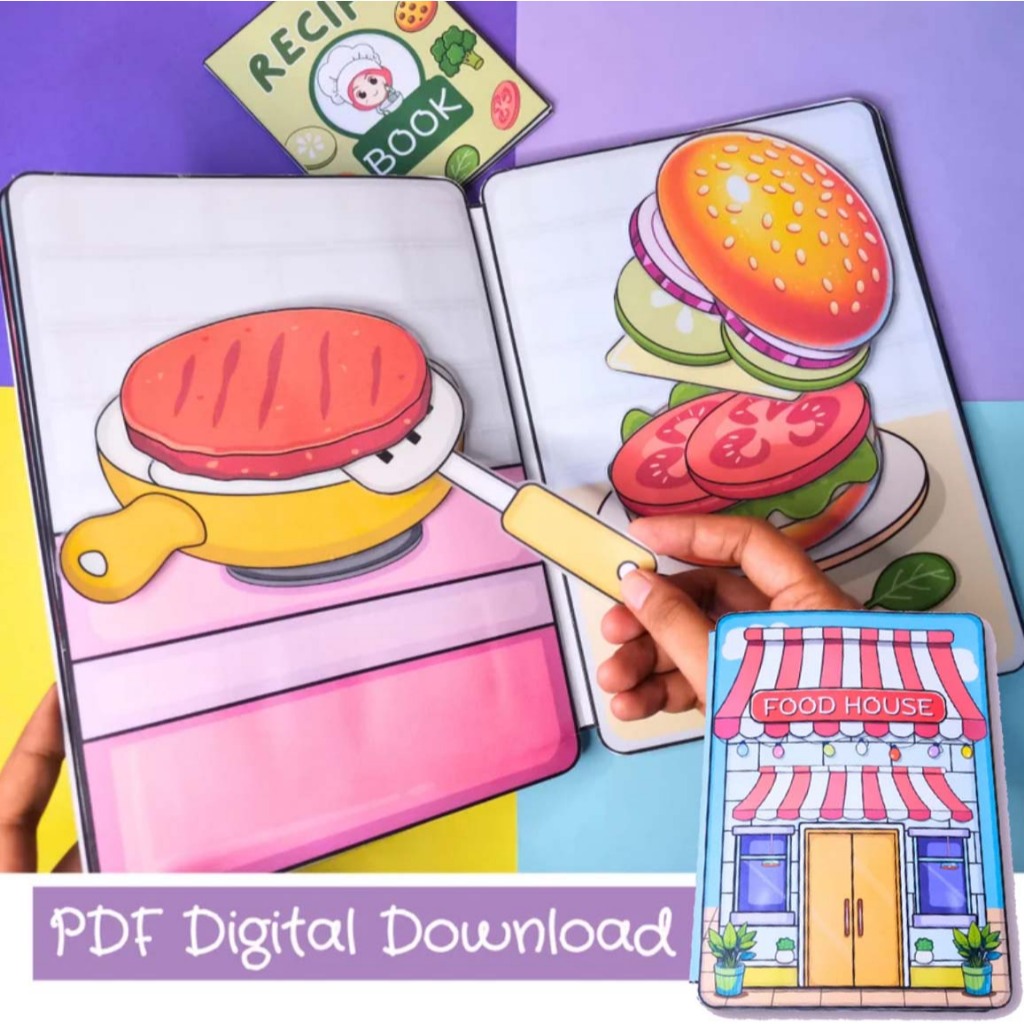 PDF] Paper Play Food Printable Preschool Kids Activity Montessori ...