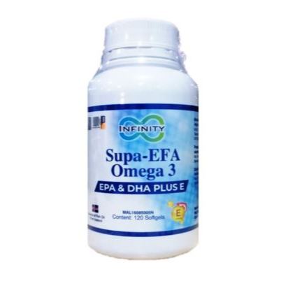 INFINITY SUPA EFA OMEGA 3 (EPA 396MG+DHA 264MG+VITAMIN E 30IU) SOFTGELS ...