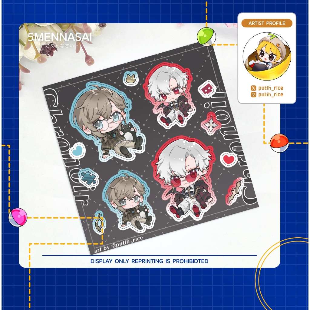 Vtuber CHRONOIR Stickers Sheet [Nijisanji JP] | Shopee Malaysia