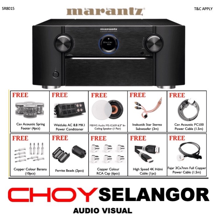 Marantz SR8015 11.2ch. 8K AV Amplifier with 3D Sound and HEOS Built-in | Shopee Malaysia