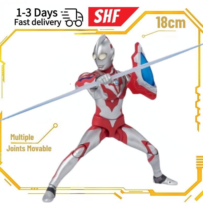 New 18CM SHF Ultraman Ribut Ultraman Figure Upin Ipin Galaxy Rescue ...