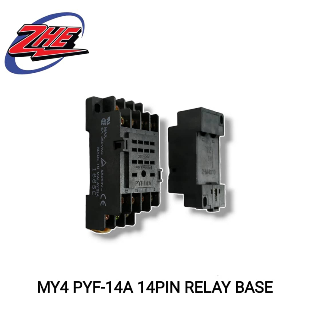 MY4 MY4N PYF-14A 14 PIN FRONT MOUNTING RELAY SOCKET BASE / SCREW TERMINAL TAPAK HOLDER ...