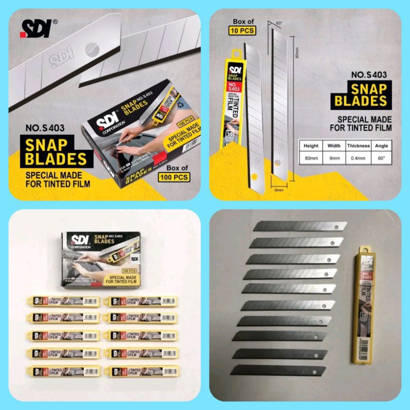 🔥OFFER🔥 SDI SNAP BLADES FOR TINTED FILM S403 UPGRADE FROM 1403C 9MM ...
