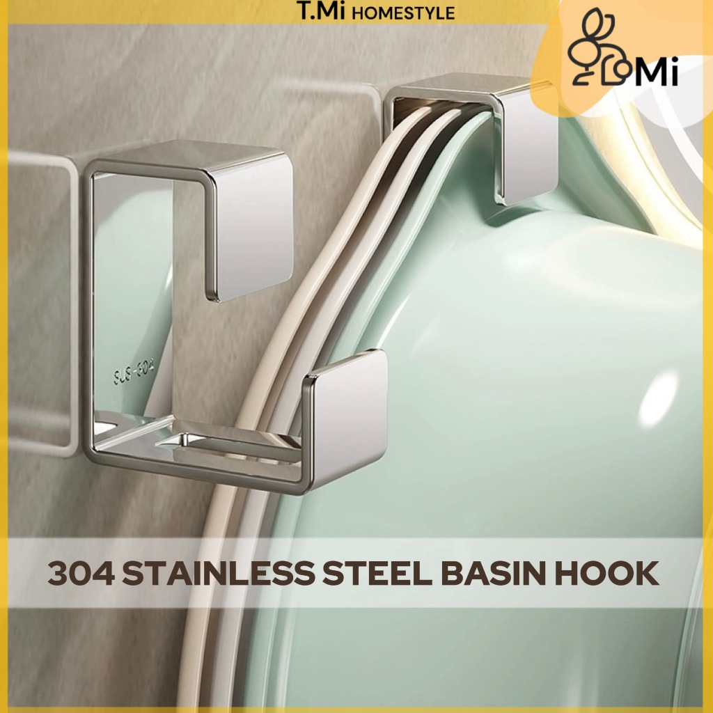 TMi Hook 304 SUS Stainless Steel Basin Hooks Non-Perforated Toilet ...