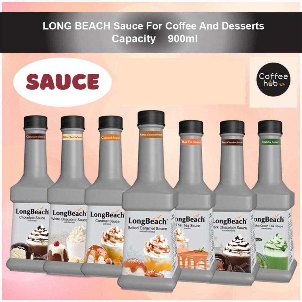 (Ready Stock)LONG BEACH Premium Sauce Halal Chocolate Caramel Matcha ...