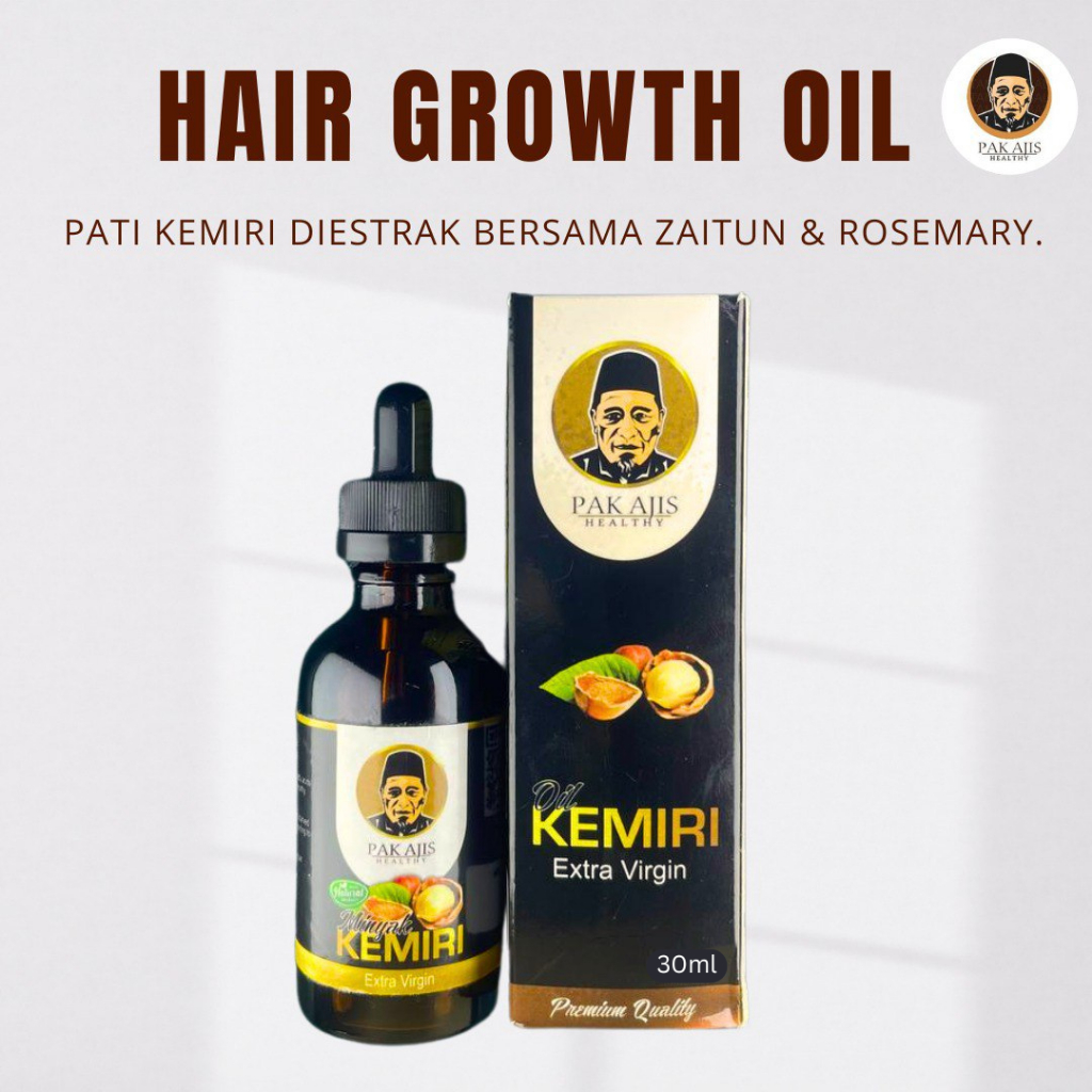 MINYAK KEMIRI ORIGINAL , BUAH KERAS, Lebatkan Rambut, Hair oil, serum ...