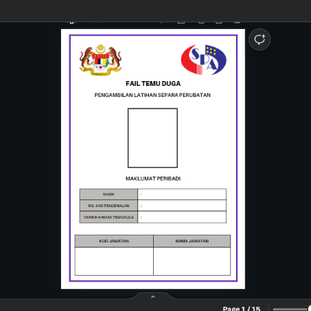 [CANVA & PDF] SPA Fail Template for Interview and easy download used ...
