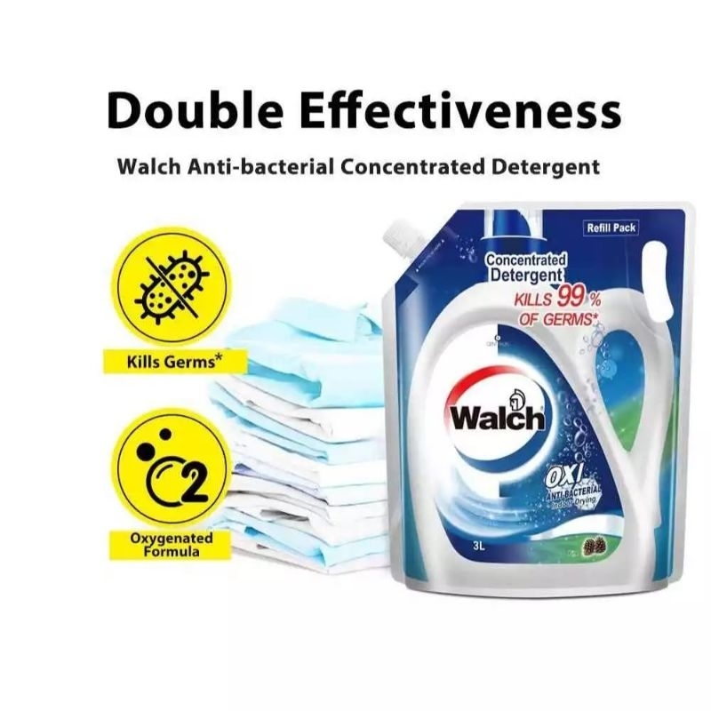 Walch Antibacteria Laundry Detergent Pine Refill (3L) | Shopee Malaysia