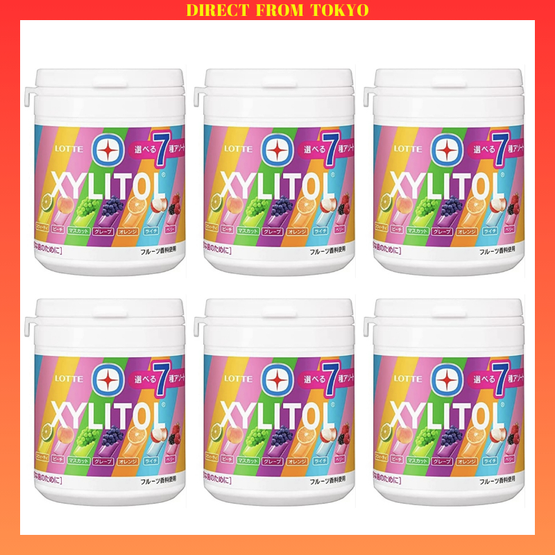 Lotte Xylitol Gum Assorted Bottle 7 Types 133g x 6 packs | Shopee Malaysia