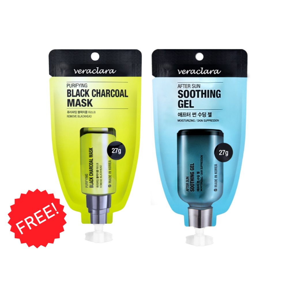 [2 FREE GIFTS] Veraclara black charcoal mask 27g & Veraclara soothing ...
