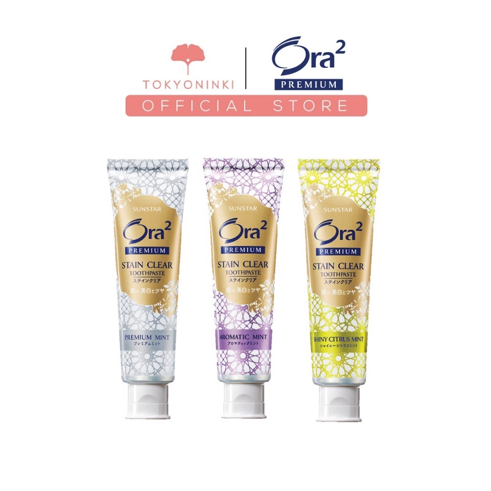 Ora2 Stain Clear Premium Dental Toothpaste - Premium Mint / Aromatic Mint / Shiny Citrus Mint ...