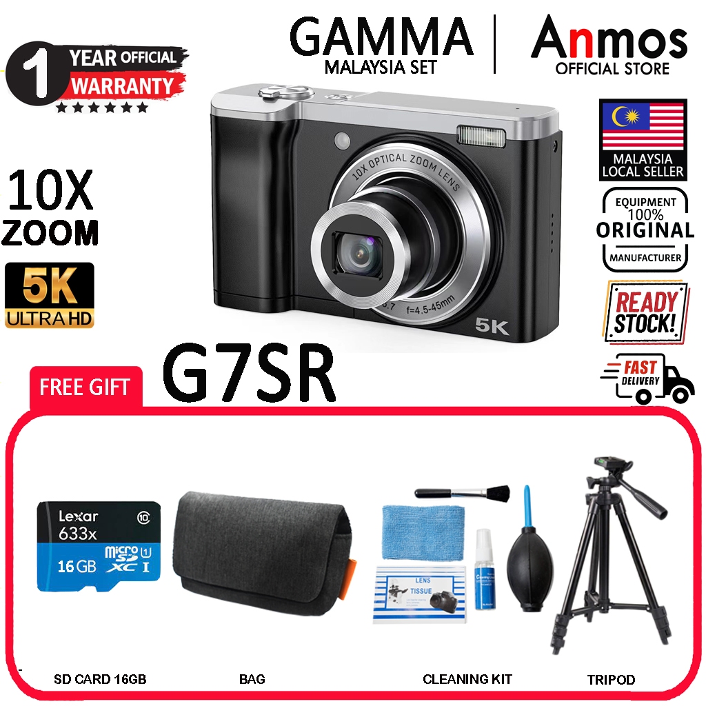 GAMMA G7SR COMPACT CAMERA WITH FLASH 10X OPTICAL ZOOM | Shopee Malaysia