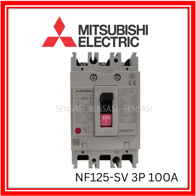 MITSUBISHI MOLDED CASE CIRCUIT BREAKERS MCCB 100A 3POLE NF125-SV 3P 100A | Shopee Malaysia
