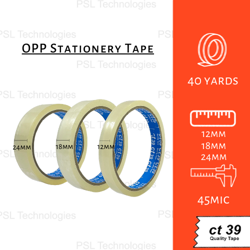 OPP STATIONERY TAPE 12MM/18MM/24MM [READY STOCK] | Shopee Malaysia