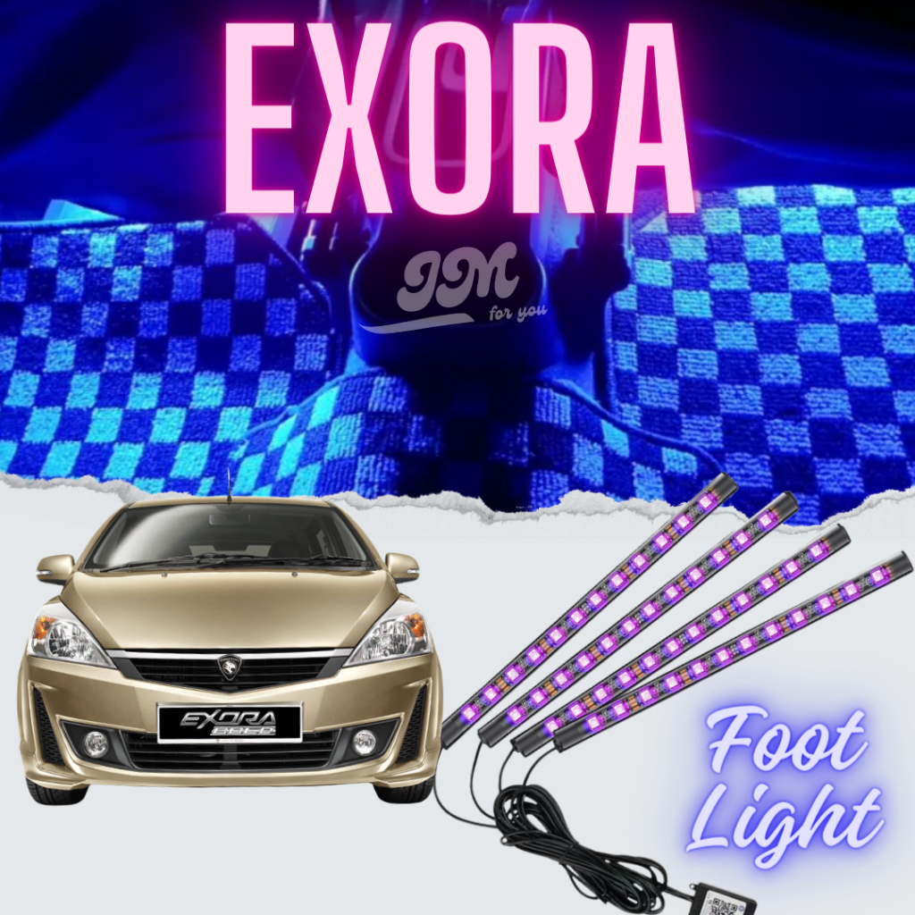EXORA LED FOOT LIGHT RGB Floor Ambient Light Lampu Kaki Kereta Interior ...