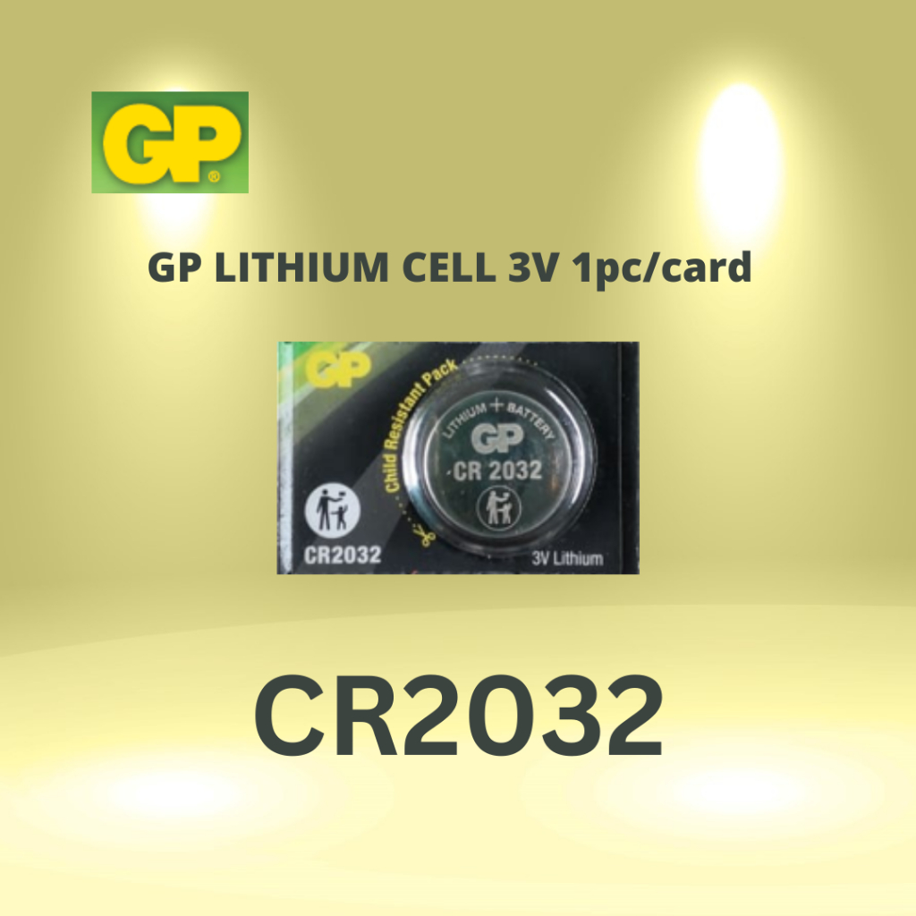 GP CR2016 CR2025 CR2032 Lithium Cell Battery 3V DL2016 DL2025 DL2032 电池 Bateri | Shopee Malaysia