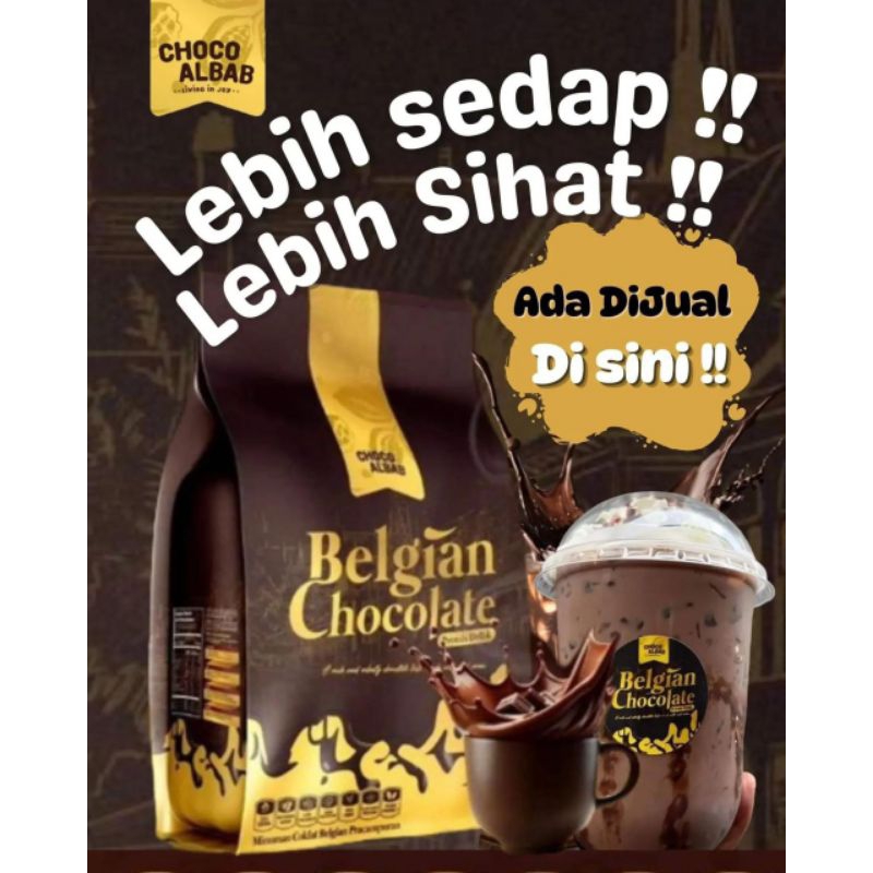 READY STOCK! BELGIAN CHOCOLATE DRINK CHOCO ALBAB (HIGH FIBRE LOW ...