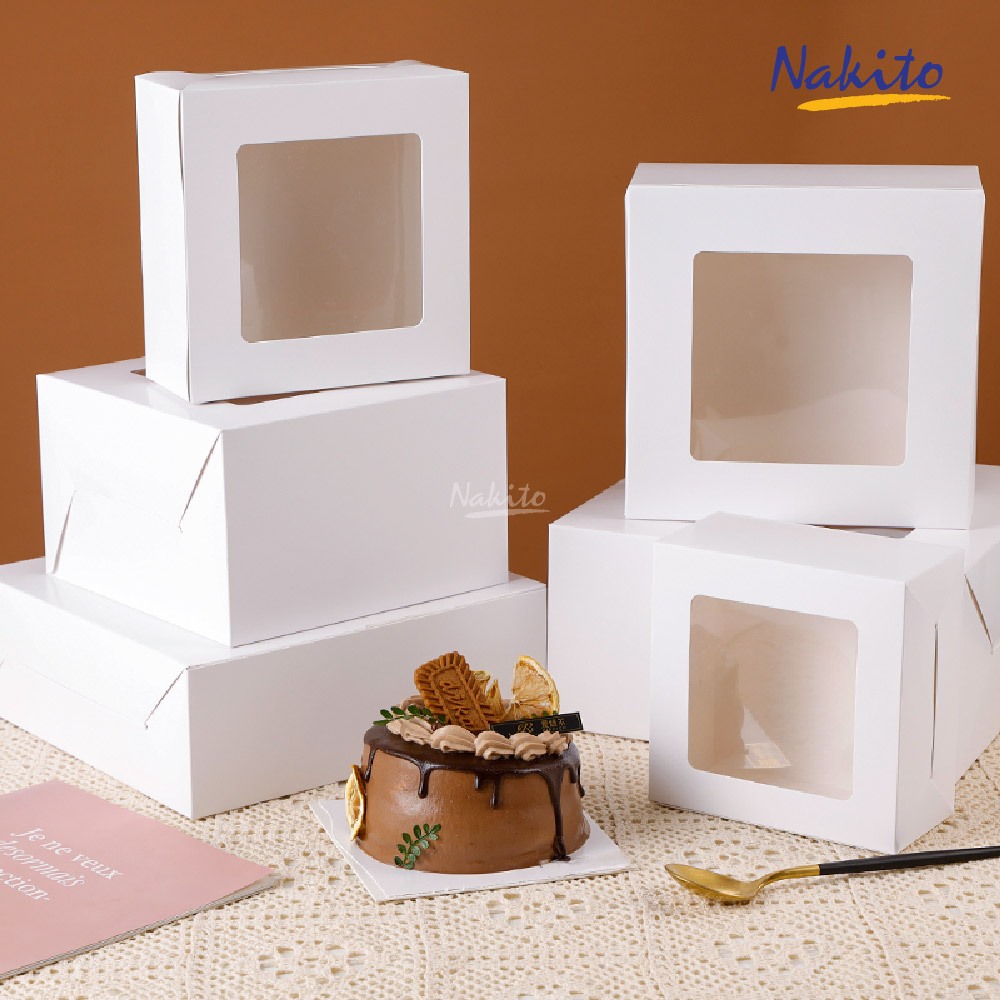[50/100pcs] NAKITO Ready Stock kotak kek Window Cake Box | Shopee Malaysia