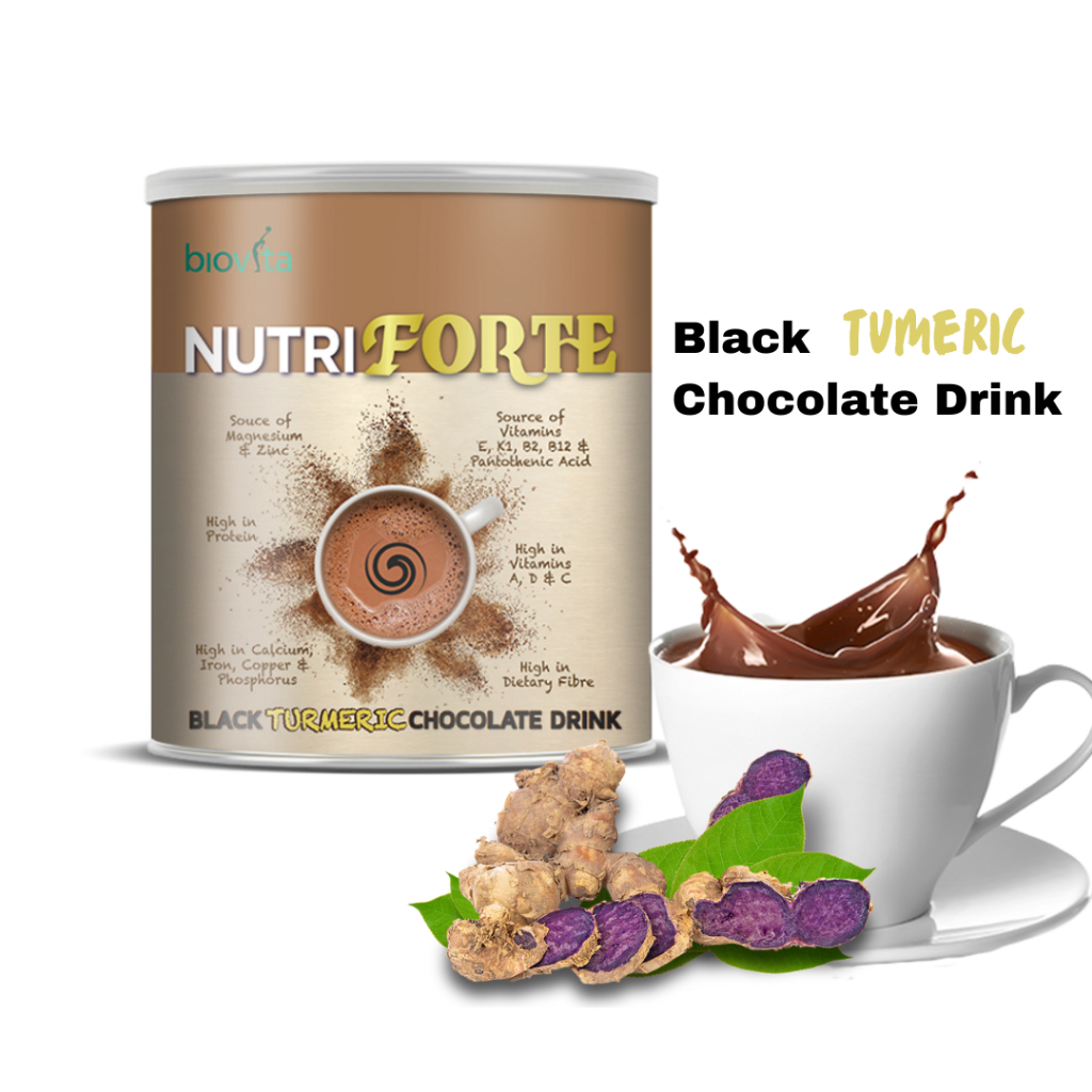 Biovita Nutri Forte nutritional beverage with black turmeric chocolate ...