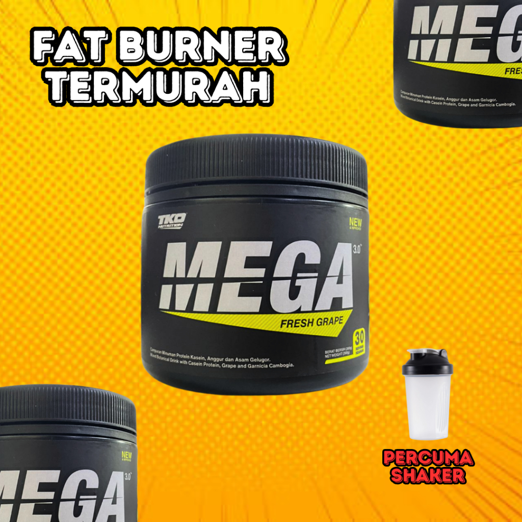 Fat Burner Tko Mega 3.0 FREE SHAKER -Bakar Lemak,Ubat Kurus,Cuttting ...