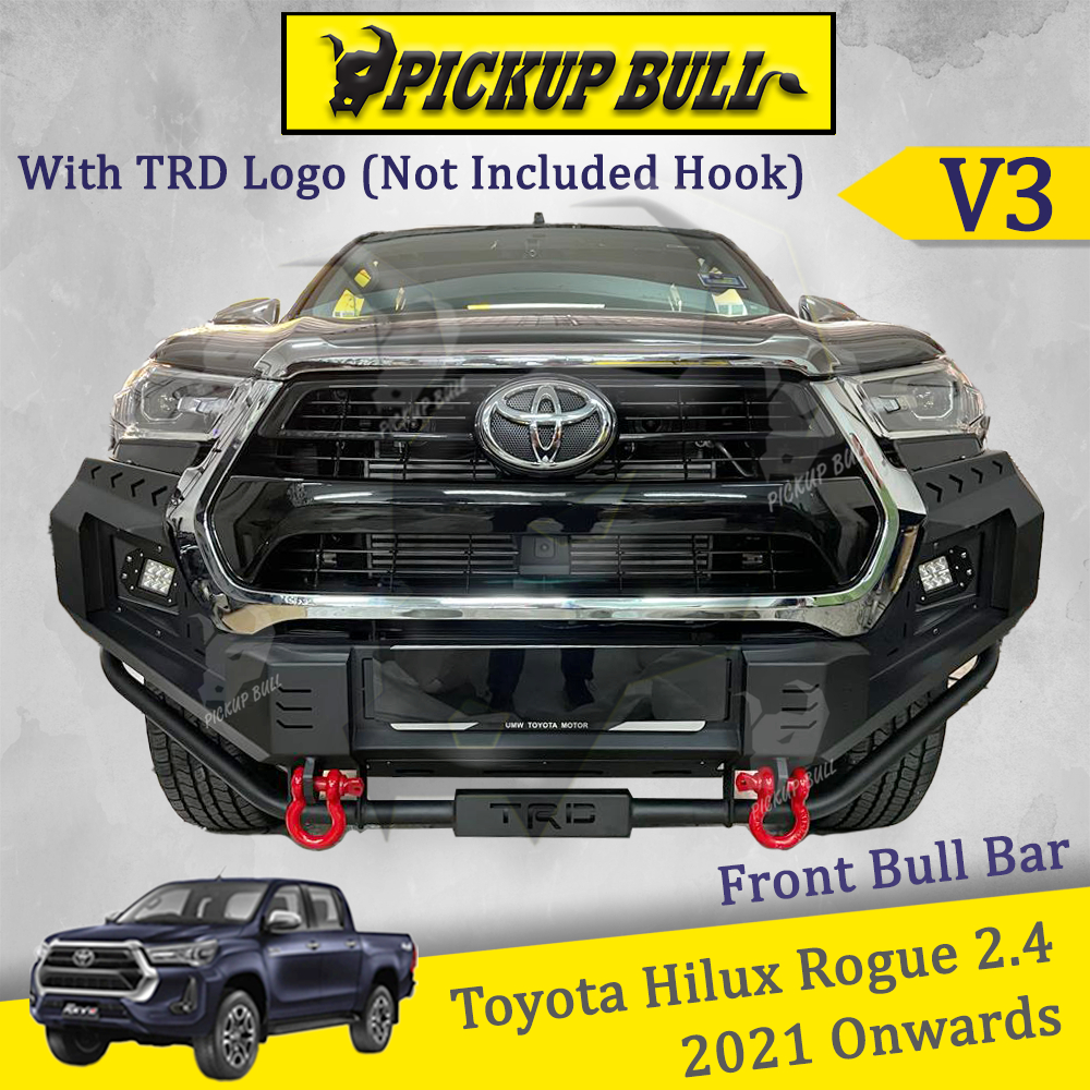 Toyota Hilux Rogue Front Bull Bar Metal 2.4cc V3 Bull Bar Depan Besi ...