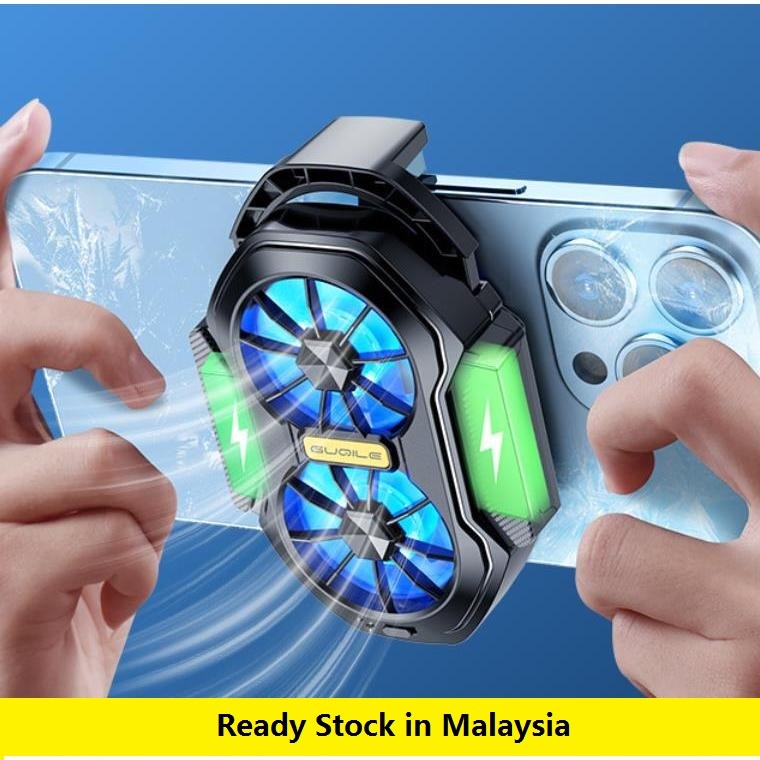 ( Ready Stock)Dual Fan Rechargeable Long Lasting Stronger cooling FS01 ...