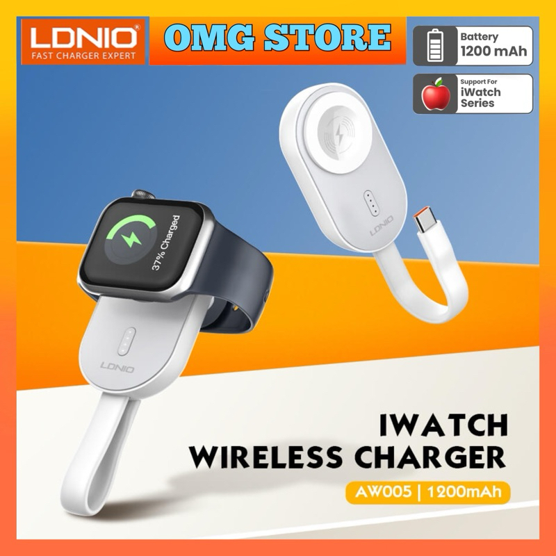 LDNIO AW005 Epal Watch Wireless Magnetic Charger With 1200mAh Powerbank Smart Watch Charging ...
