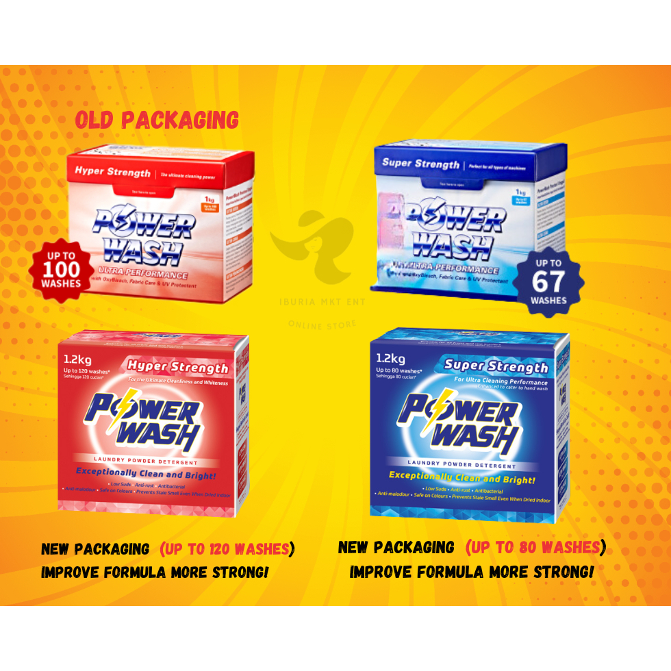 (Set of 3)Cosway Hyper/ Super Strength powerwash powder detergent sabun ...