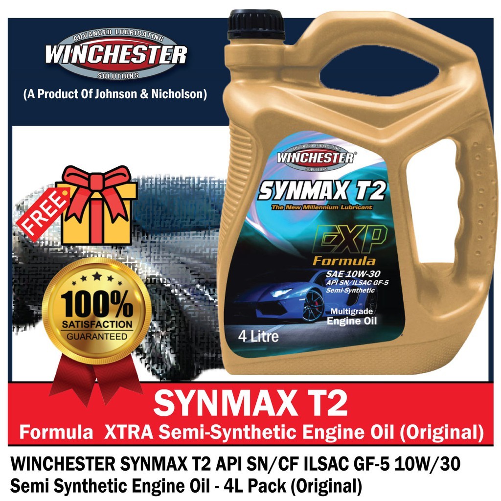 WINCHESTER Synmax T2 API SN / CF 10w-30 Semi Synthetic Engine Oil 4L ...
