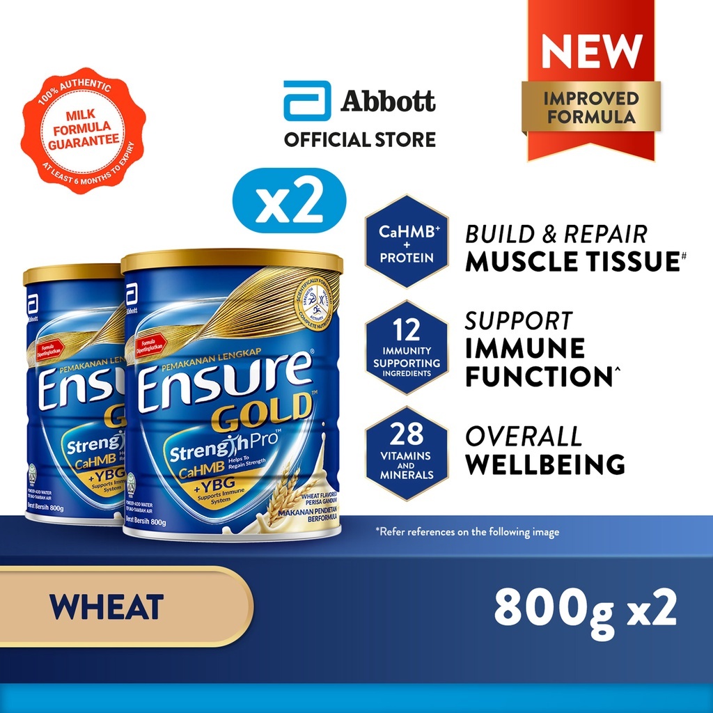 [Bundle of 2] Ensure Gold Adult Complete Nutrition Wheat Tin (800g ...