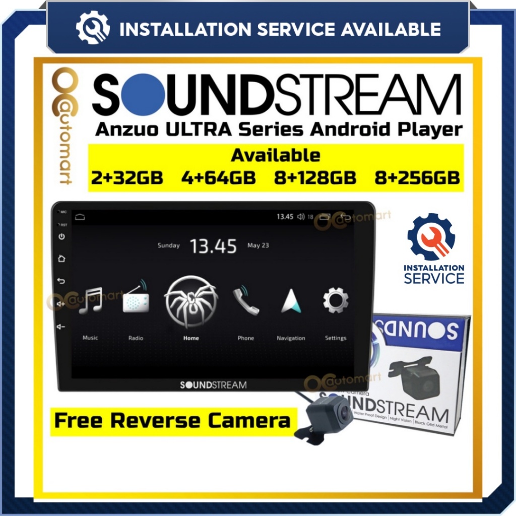 Free Reverse Camera Soundstream Anzuo Ultra Series Car Android Player ...