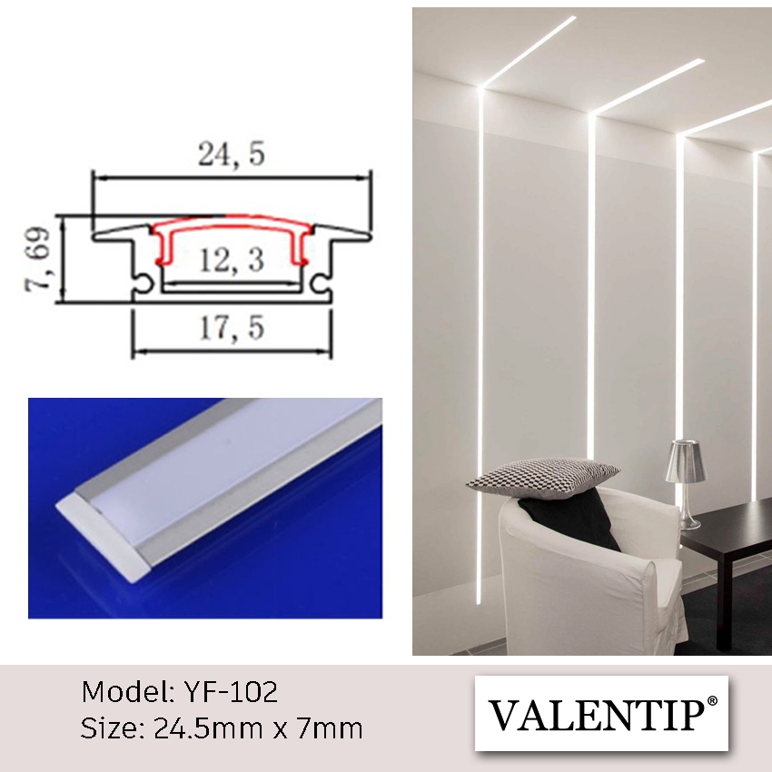 Aluminium Profile Casing LED Light Channel Strip Light LED Track Light ...