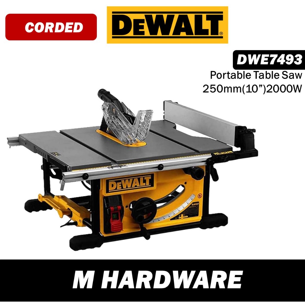 DEWALT TABLE SAW DWE7492 (CORDED) 250MM 2000W | Shopee Malaysia