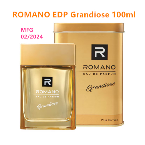 ROMANO EDP Eau De Parfum Grandiose 100ml (MFG: 02/2024) | Shopee Malaysia