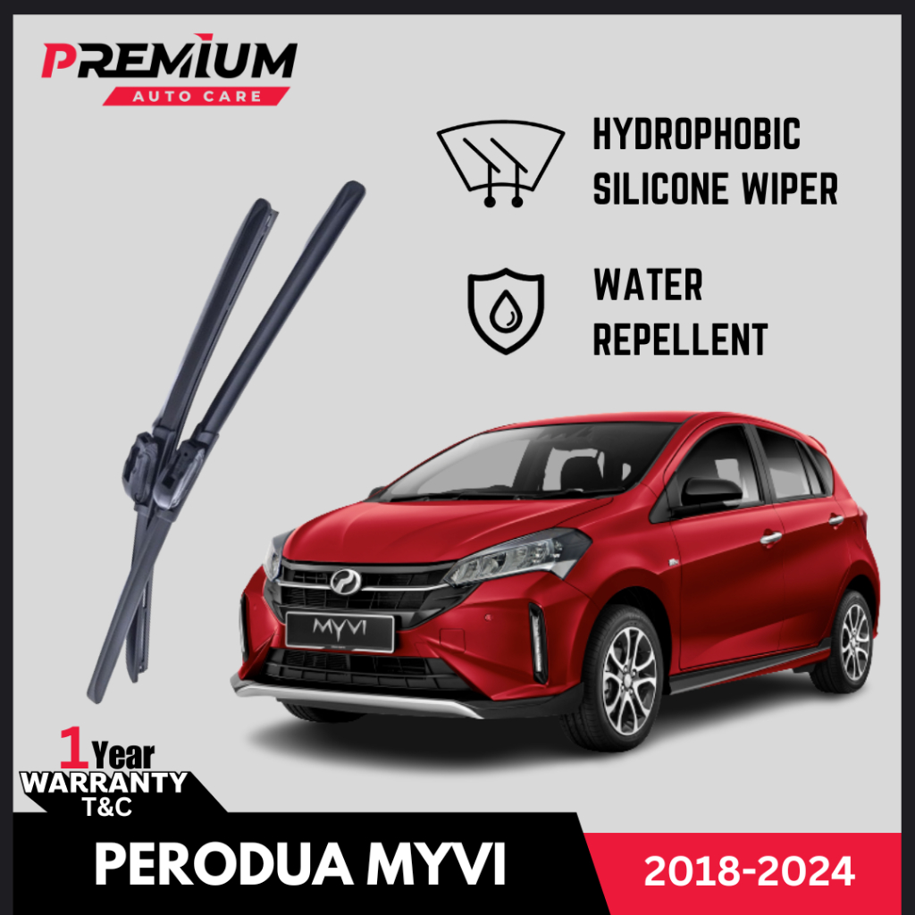PERODUA MYVI MG3 [2018-2024] HYDROPHOBIC SILICONE WIPER BLADE WATER ...