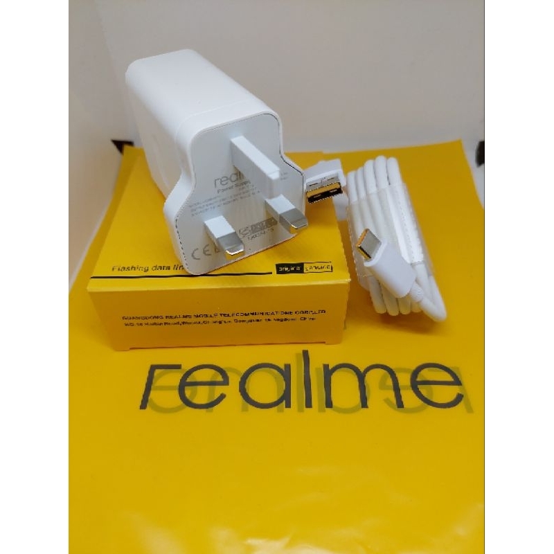 Realme 30W Fullset Charger UK Adapter With Type-C USB Cable Support ...