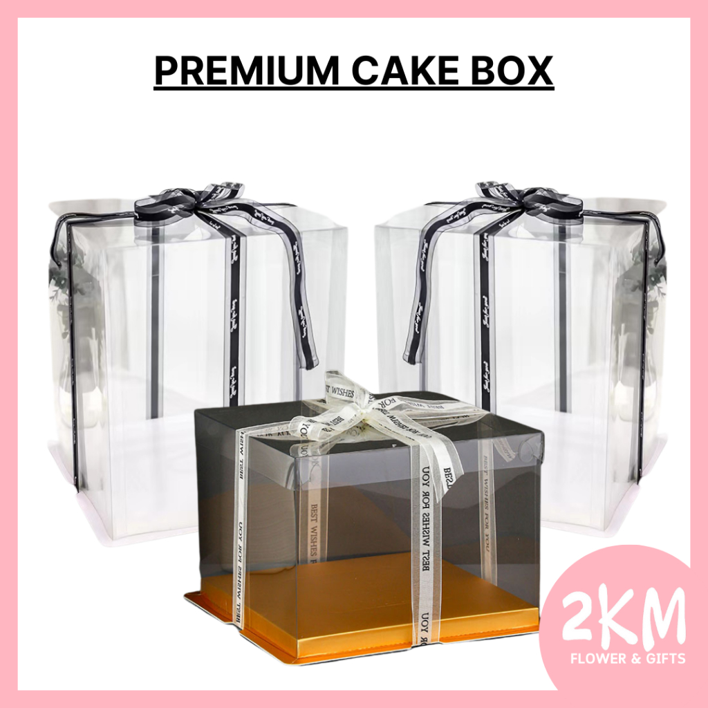 PREMIUM CAKE BOX 8/10/12inch 1-5 tier Extra Thick Kotak Hantaran Flower ...