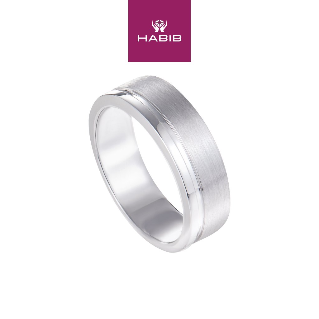 HABIB Men's Ring in 925 Silver Palladium 093250121(PLD) | Shopee Malaysia
