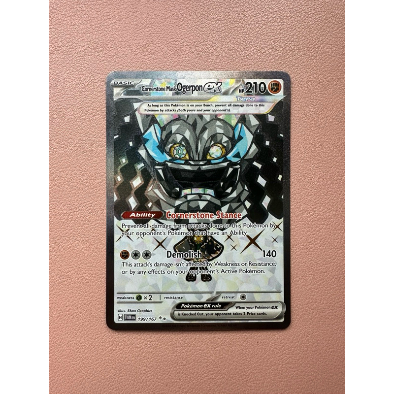 Cornerstone Mask Ogerpon ex 199 | Ultra Rare | SV06 Twilight Masquerade ...
