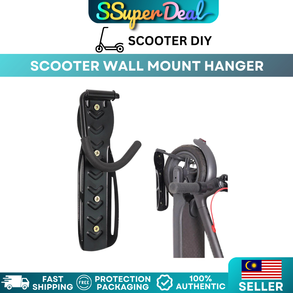 (SCOOTER DIY) Bike Wall Mount Hanger Scooter Wall Stand Holder Steel ...