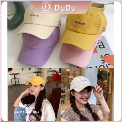DuDu Hat Korean Style Candy Color Baseball Cap Letters Embroidery ...
