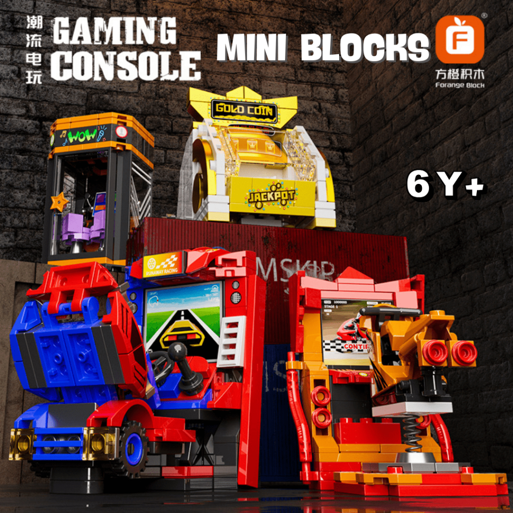 Mini Blocks Game Console Motorcycle Vehicle Cute Building Blocks ...